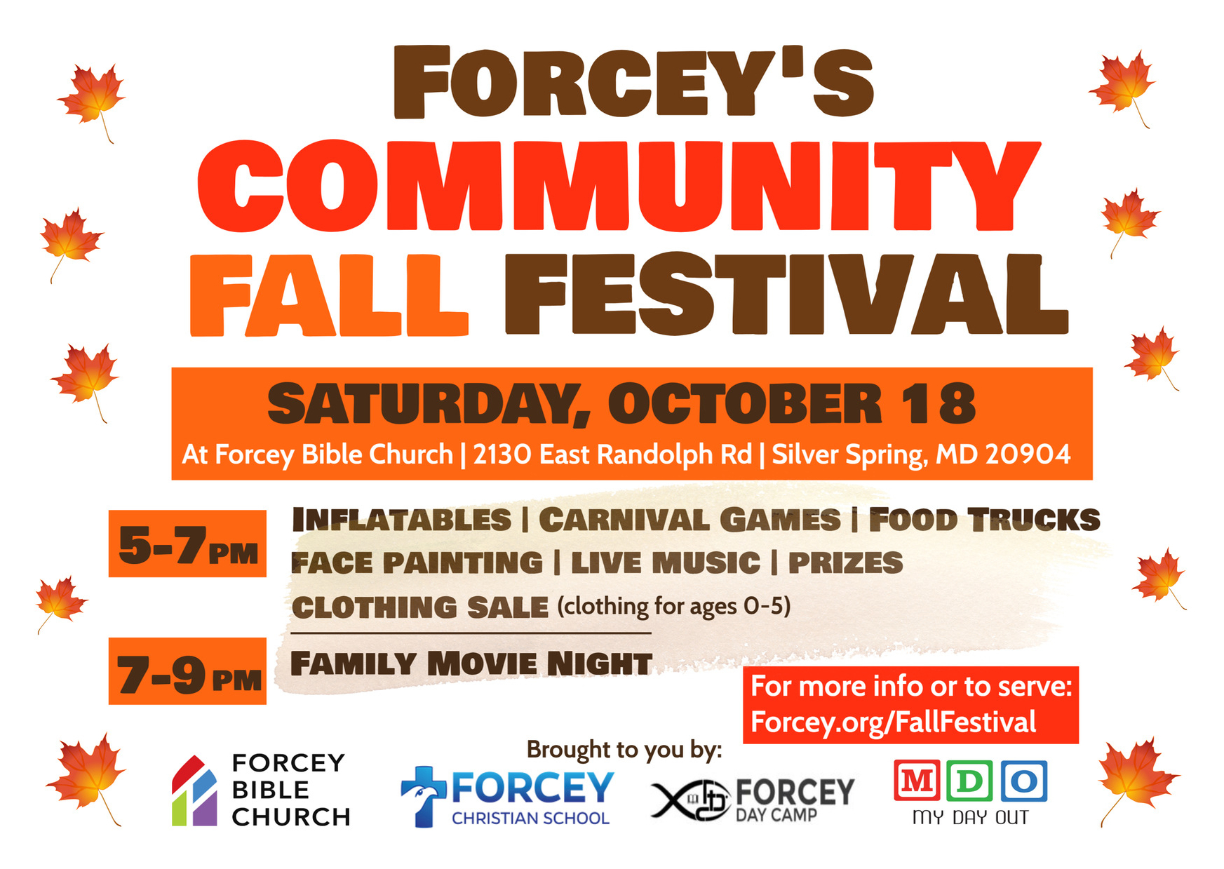 Community Fall Festival | October 18, 2025 | Forcey Bible Church ...
